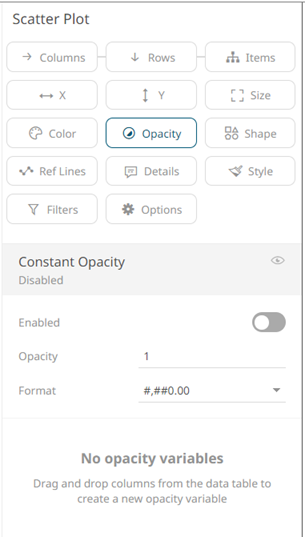 Opacity Variable Configuration