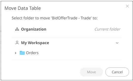 Moving Data Tables