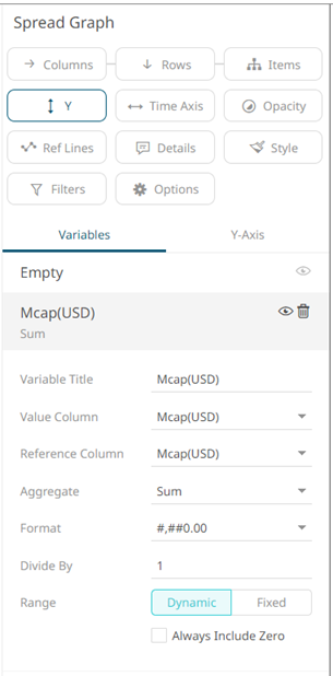 Spread Variable Configuration