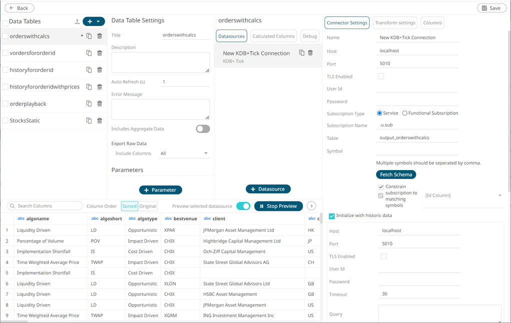 Previewing Streaming Data