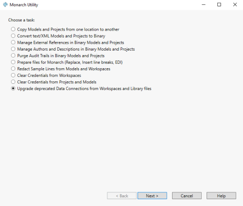 Upgrading Deprecated Data Connections