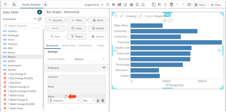 Adding Columns to the Breakdown