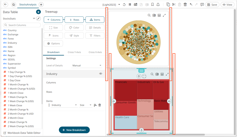Dashboard Canvas Grid Lines