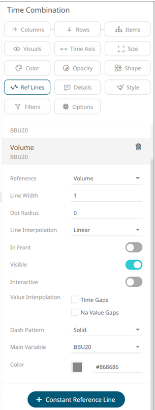Reference Lines Variable Configuration