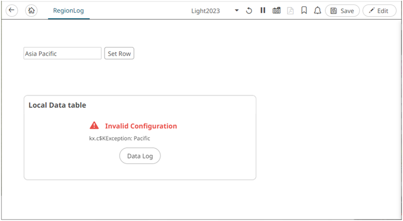 Data Log Access in Dashboards