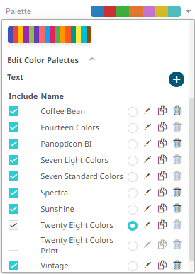 Color Variable Configuration for Text Columns Using the Palette Color ...