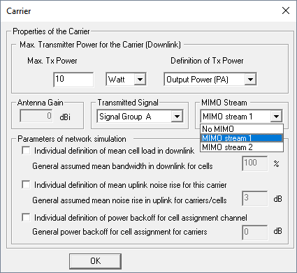 Modeling MIMO in Network Planning
